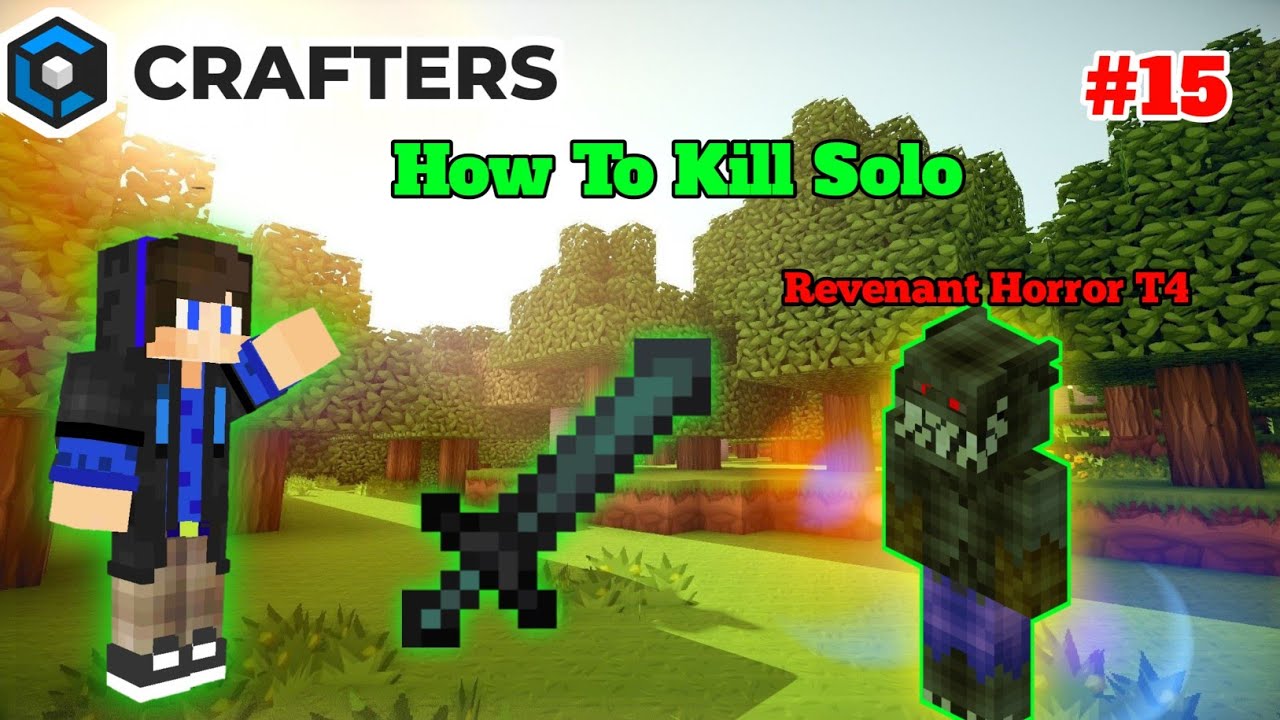 HOW TO KILL SOLO T4 REVENANT IN CRAFTERSMC SKYBLOCK ||#craftersmc ||# ...
