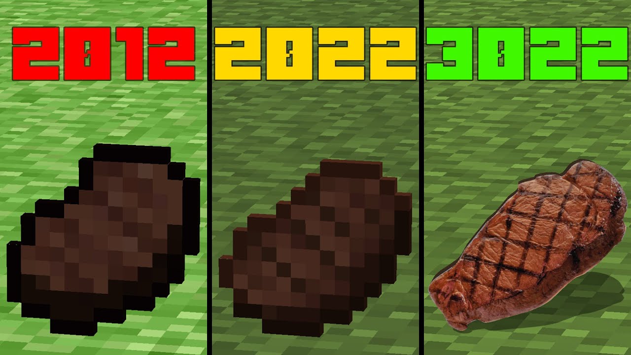 minecraft in 2012 vs 2022 vs 3022 - YouTube