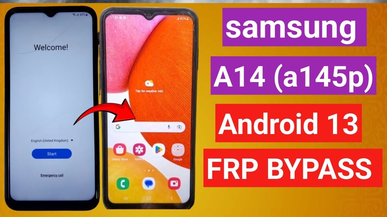 samsung A14 (a145p) frp bypass android 13 | samsung mtk frp bypass android 11 12 13 14 - YouTube