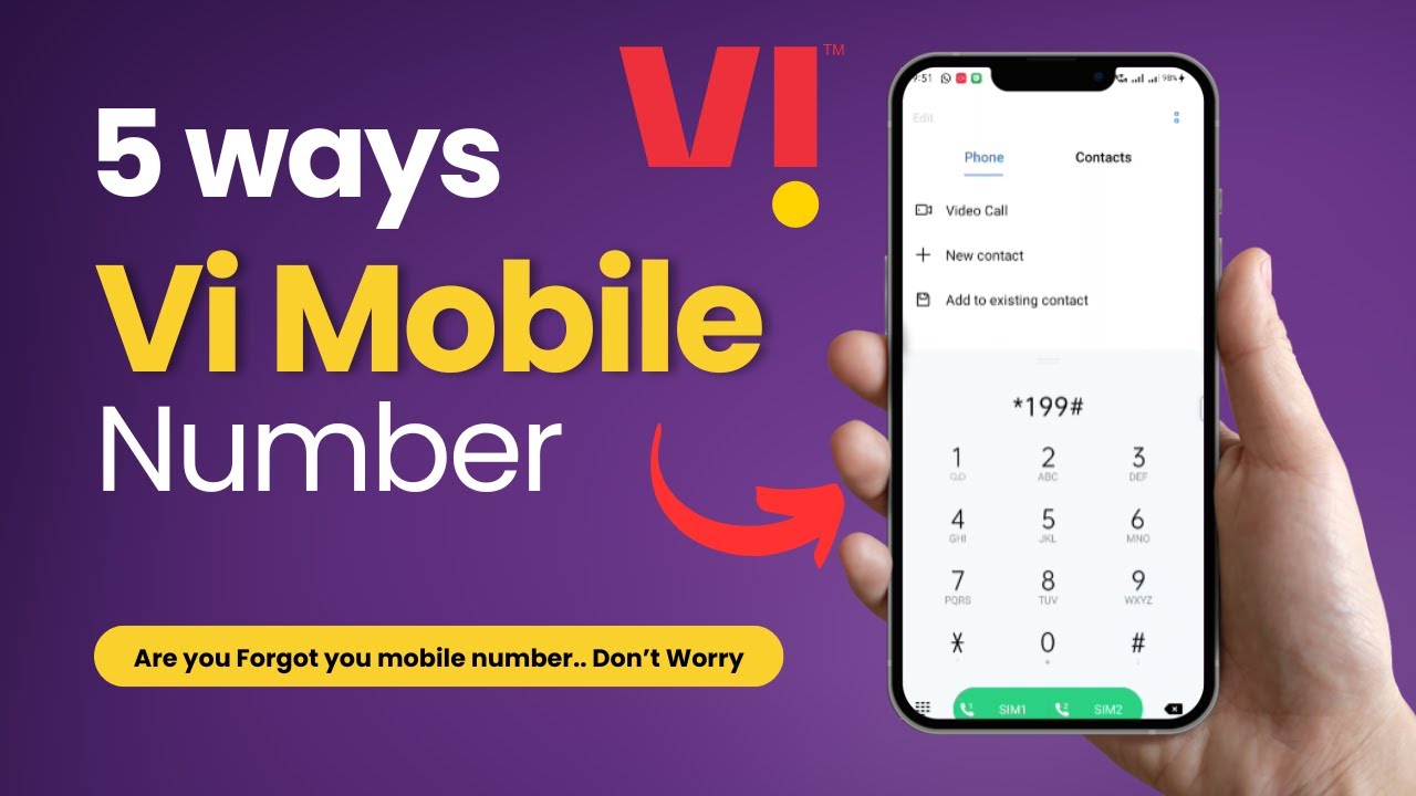 Vi Mobile Number | How to Find Own Vodafone Idea Mobile Number | Easy ...