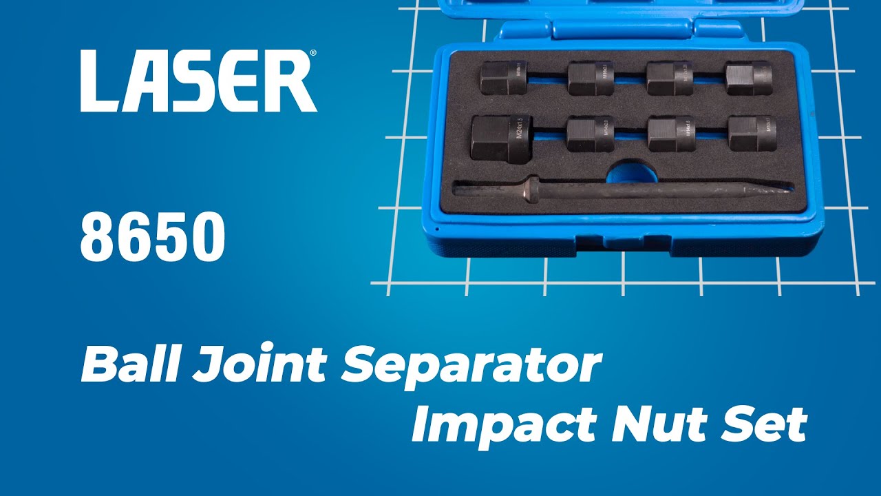 Ball Joint Separator - Impact Nut Set | 8650 | Laser Tools | - YouTube