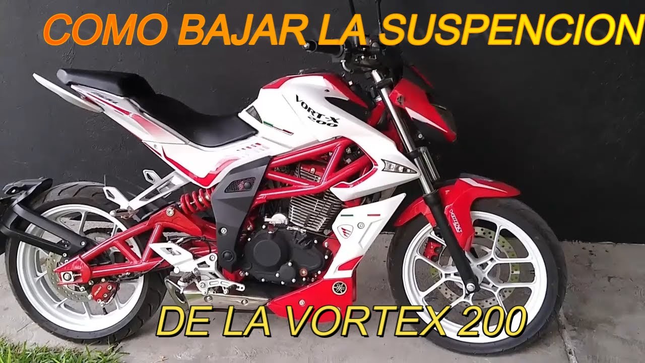 COMO BAJAR LA SUSPENCION DE LA VORTEX 200 - YouTube