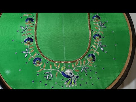 aari design &simple &thread work design &trending video - YouTube