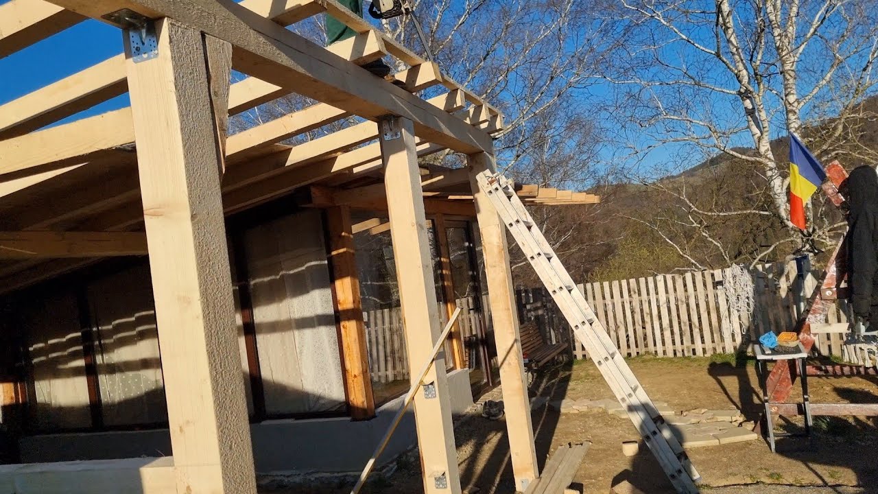 Montare osb pe acoperiș terasa din lemn. @ramonaluca1985 - YouTube