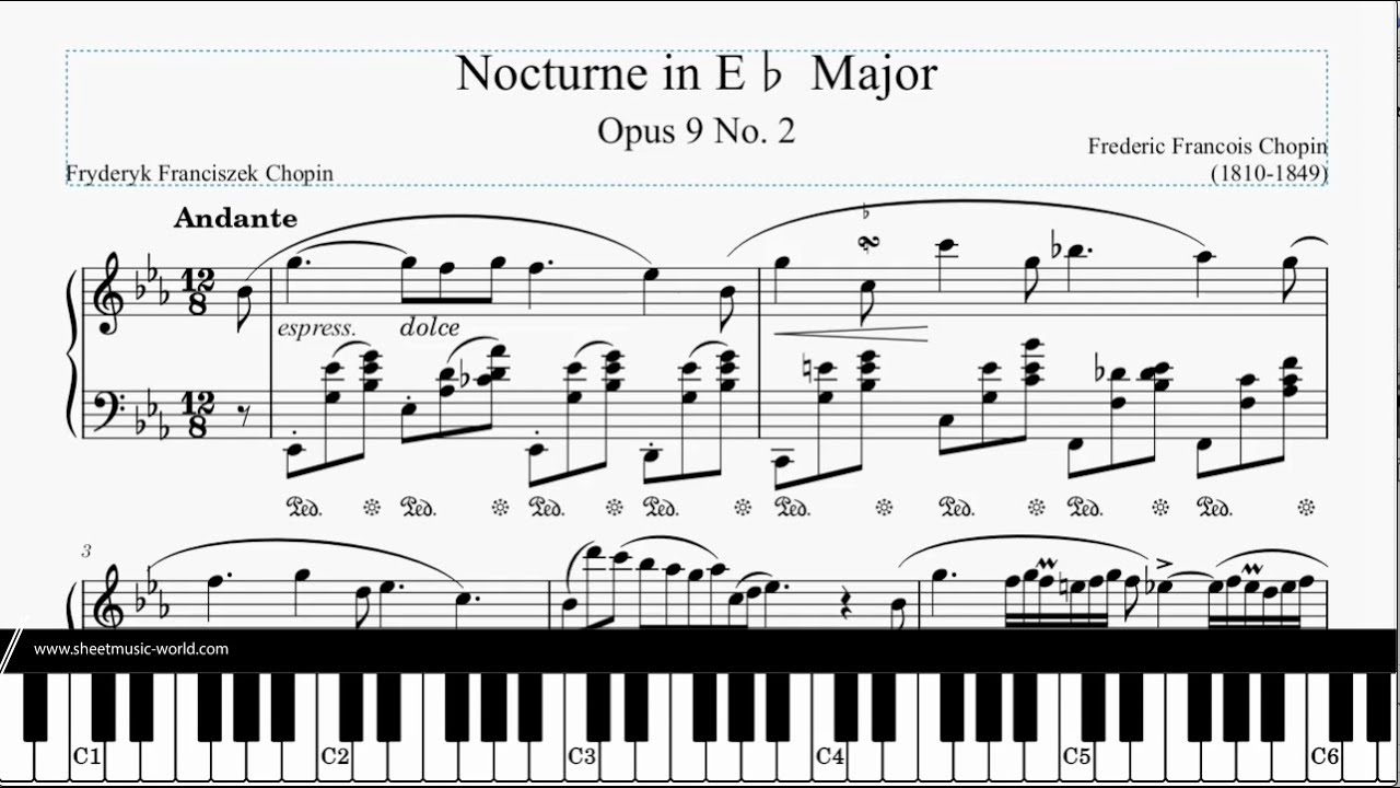 Chopin - Nocturnes Op. 9 No. 2 in E♭ Flat Major - Frédéric François ...