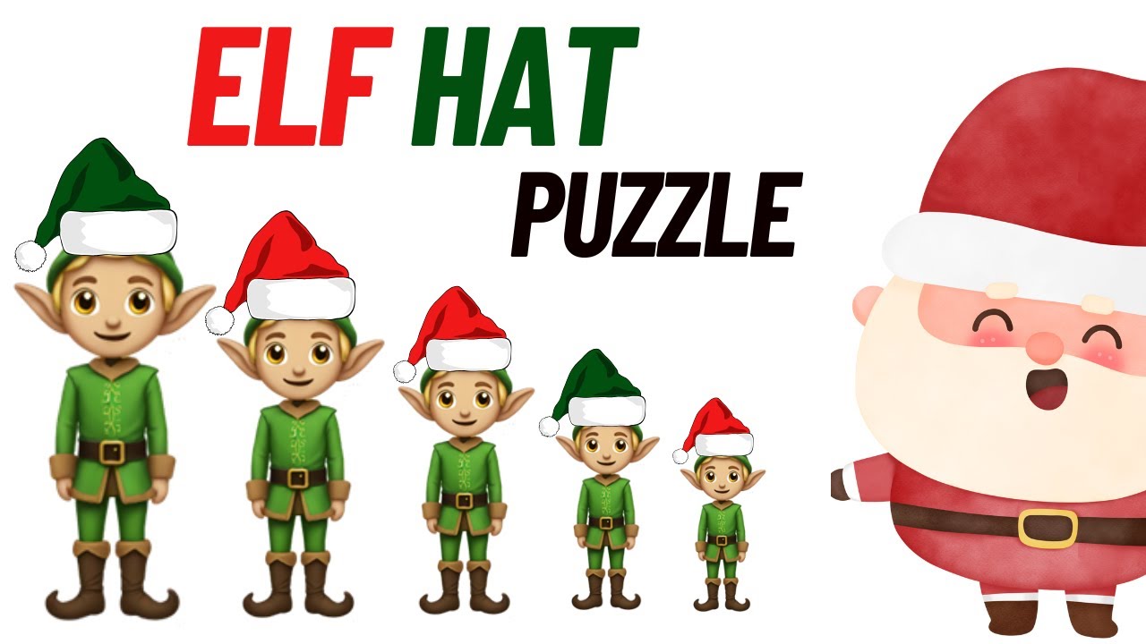 Elf Hat PUZZLE | 12 Elves | Red and Green Hats - YouTube