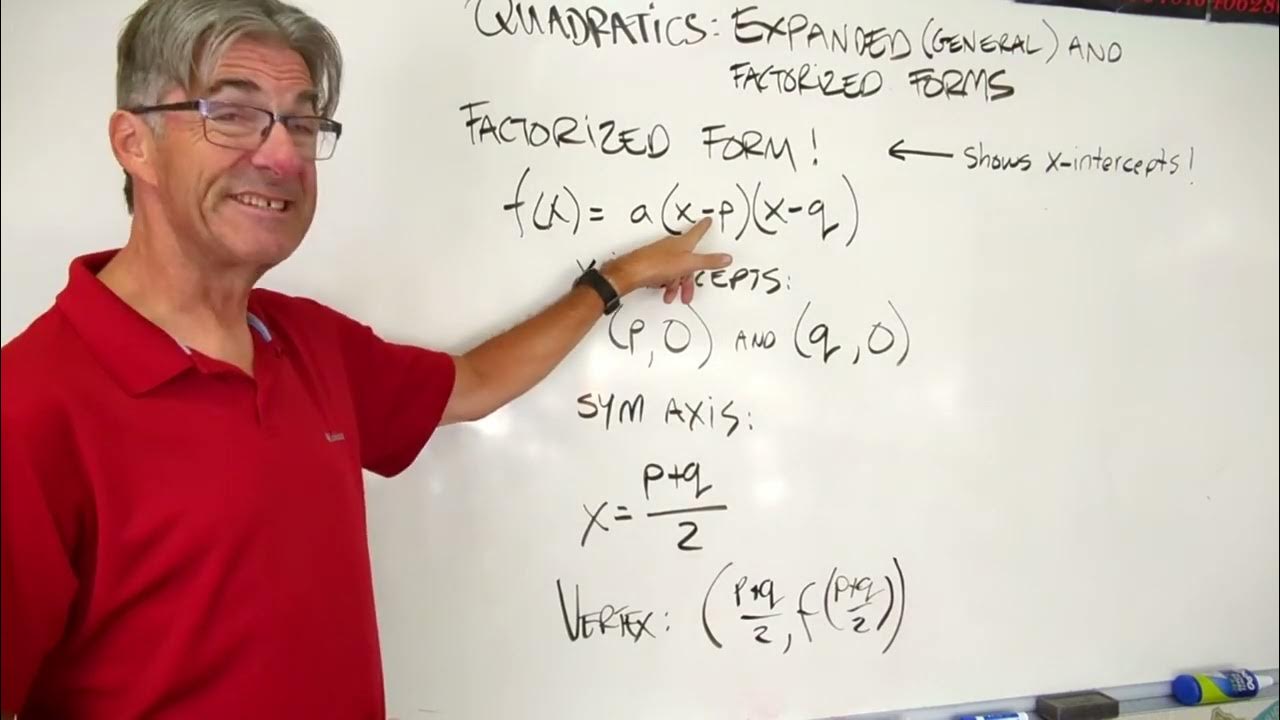 General and Factored Form and Graphing Quadratics - YouTube