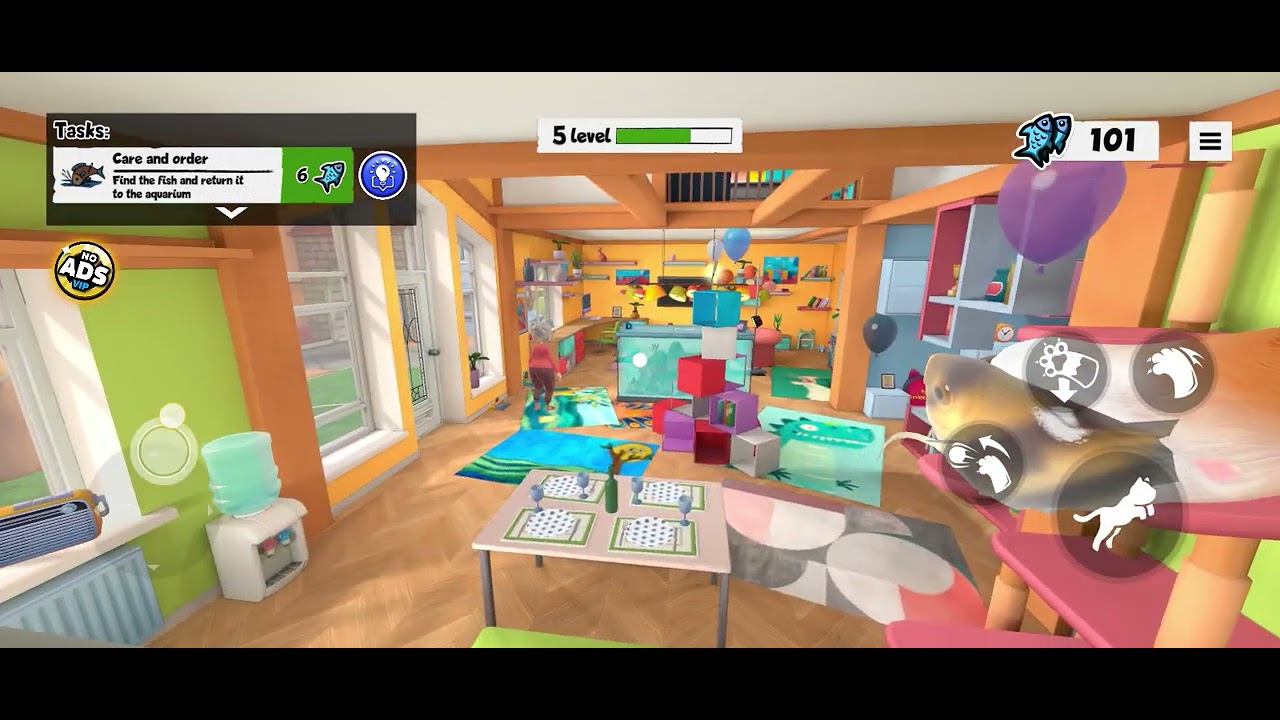 I am cat level 5 find the fish and return it to the aquarium Gameplay ...