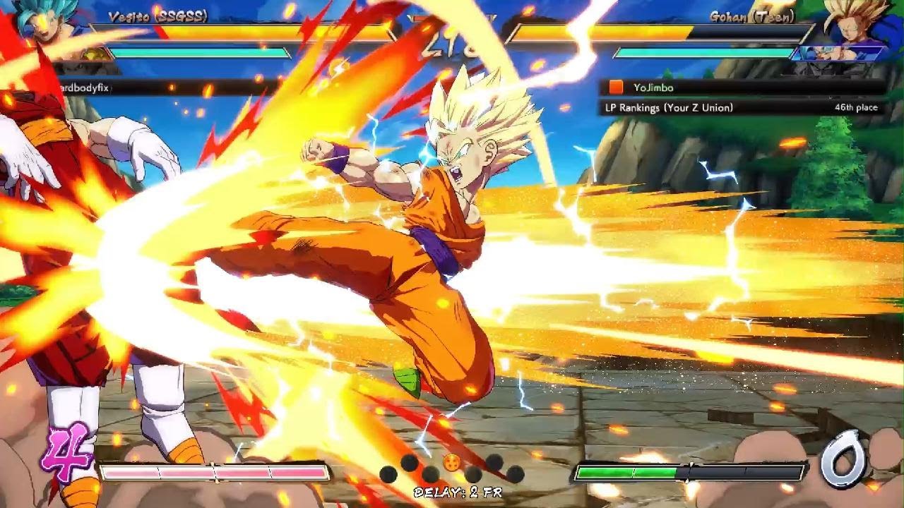 DRAGONBALLFighterZ Tien Teen Gohan SSB Vegito vs SS4 Gogeta SSB Vegito ...