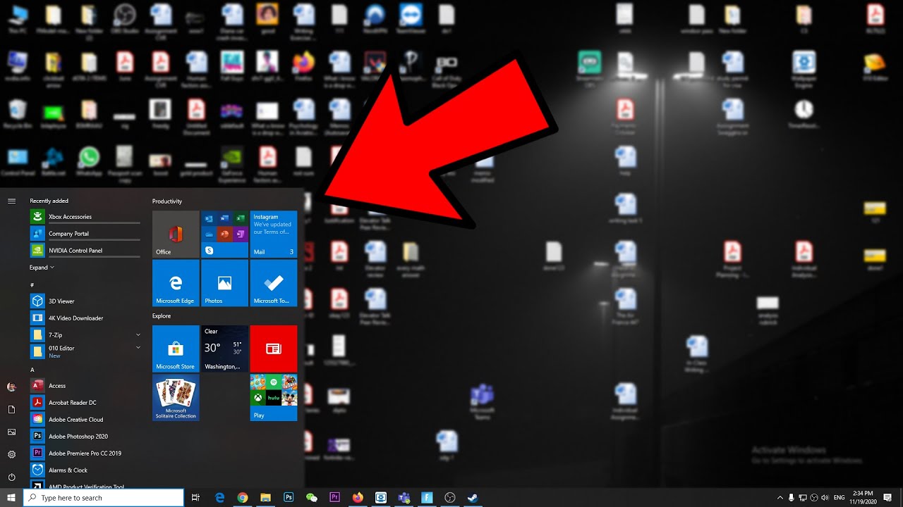 How to make Start Menu black with blue tiles/apps? - YouTube