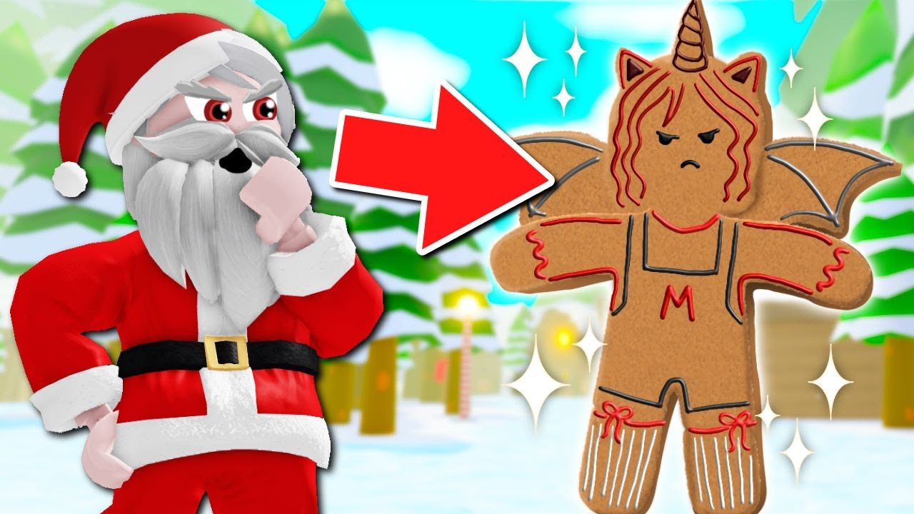 SANTA TURNED me into a GINGERBREAD MAN! | Roblox - YouTube