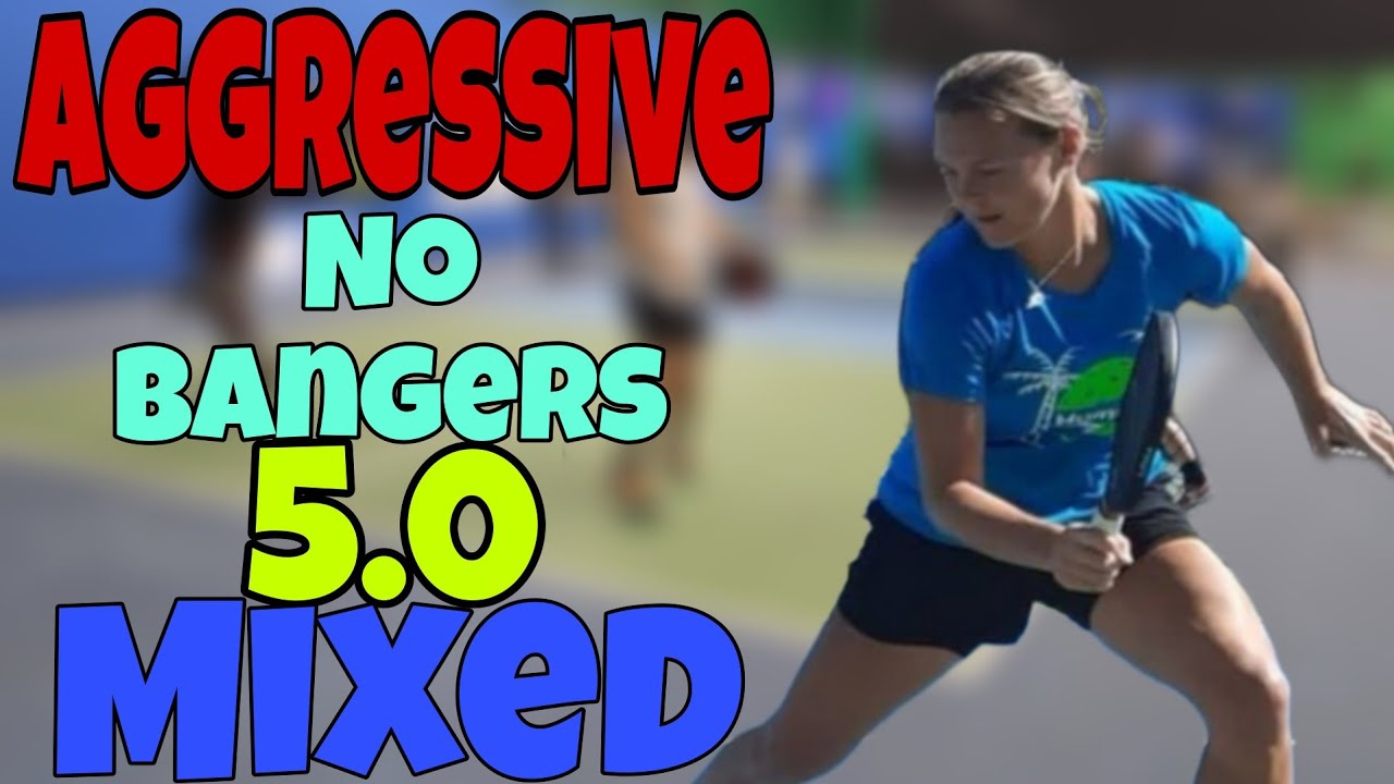 Aggressive 5.0 Pickleball Mixed Doubles Feat. Top Female Pro - YouTube