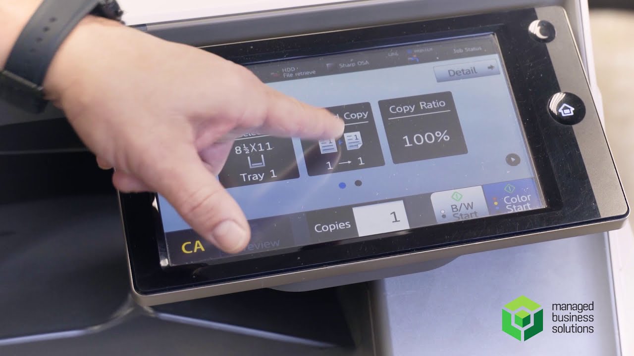 Sharp Printer: 2-Sided Copy - YouTube