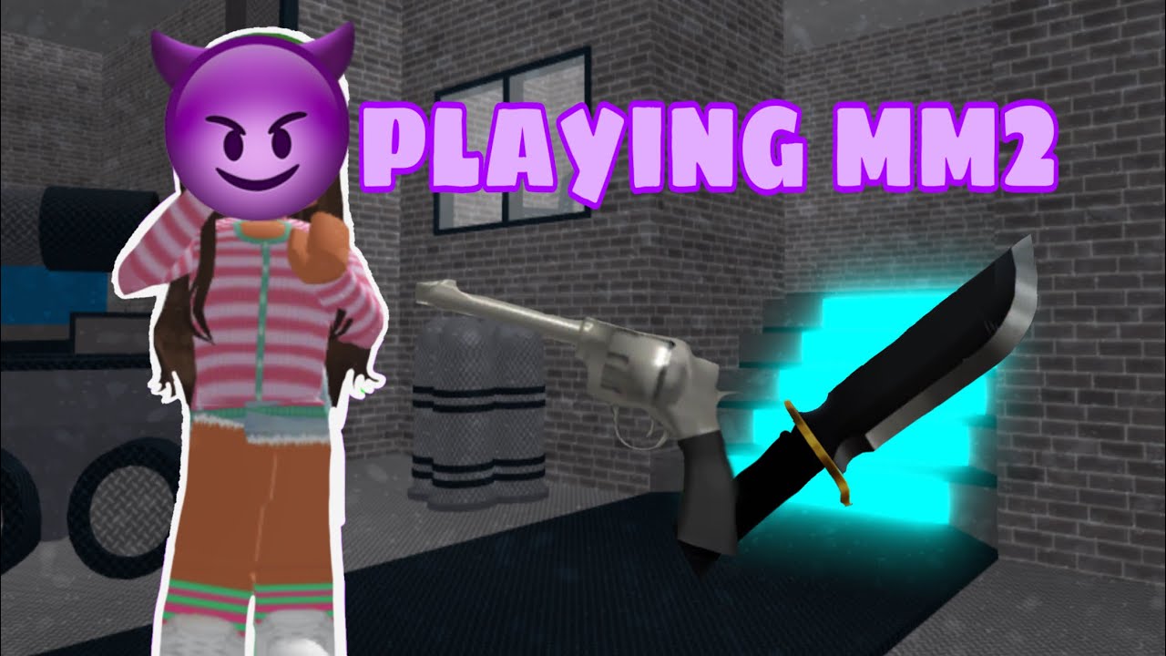 playing murderer mystery two! (roblox mm2) - YouTube