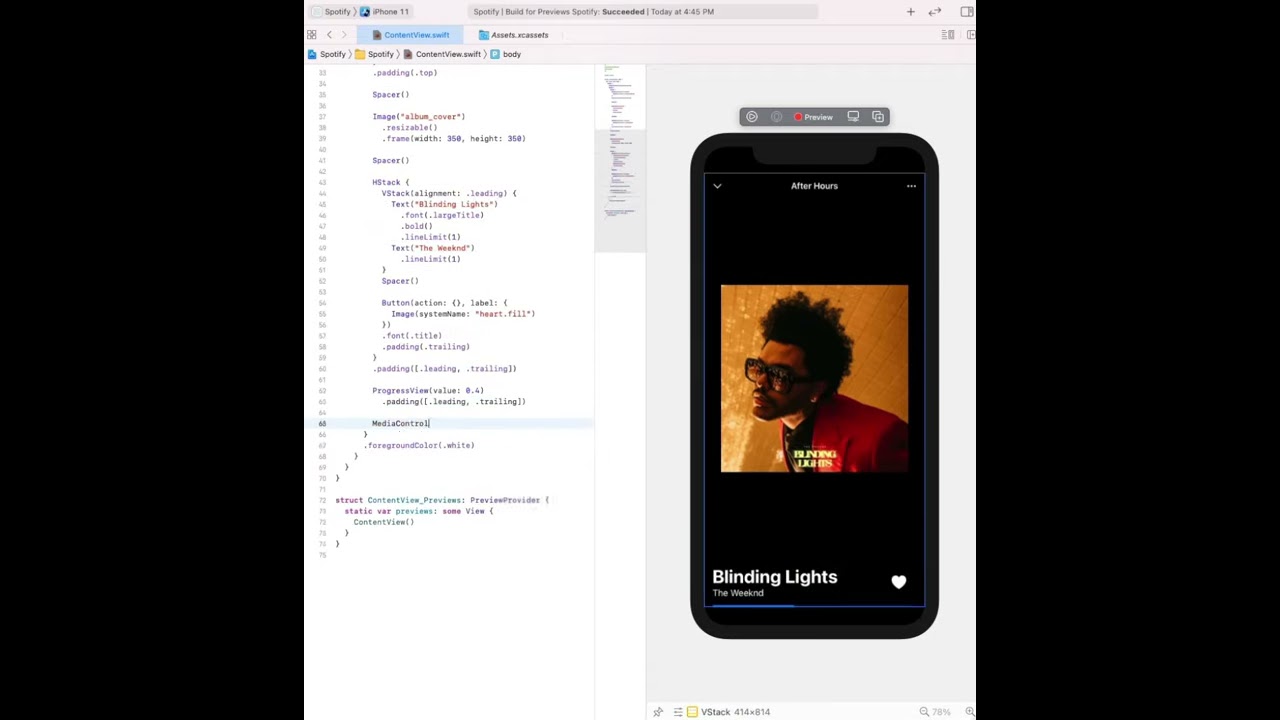 SwiftUI Demo Spotify UI shorts YouTube SwiftUI Demo Spotify UI shorts YouTube