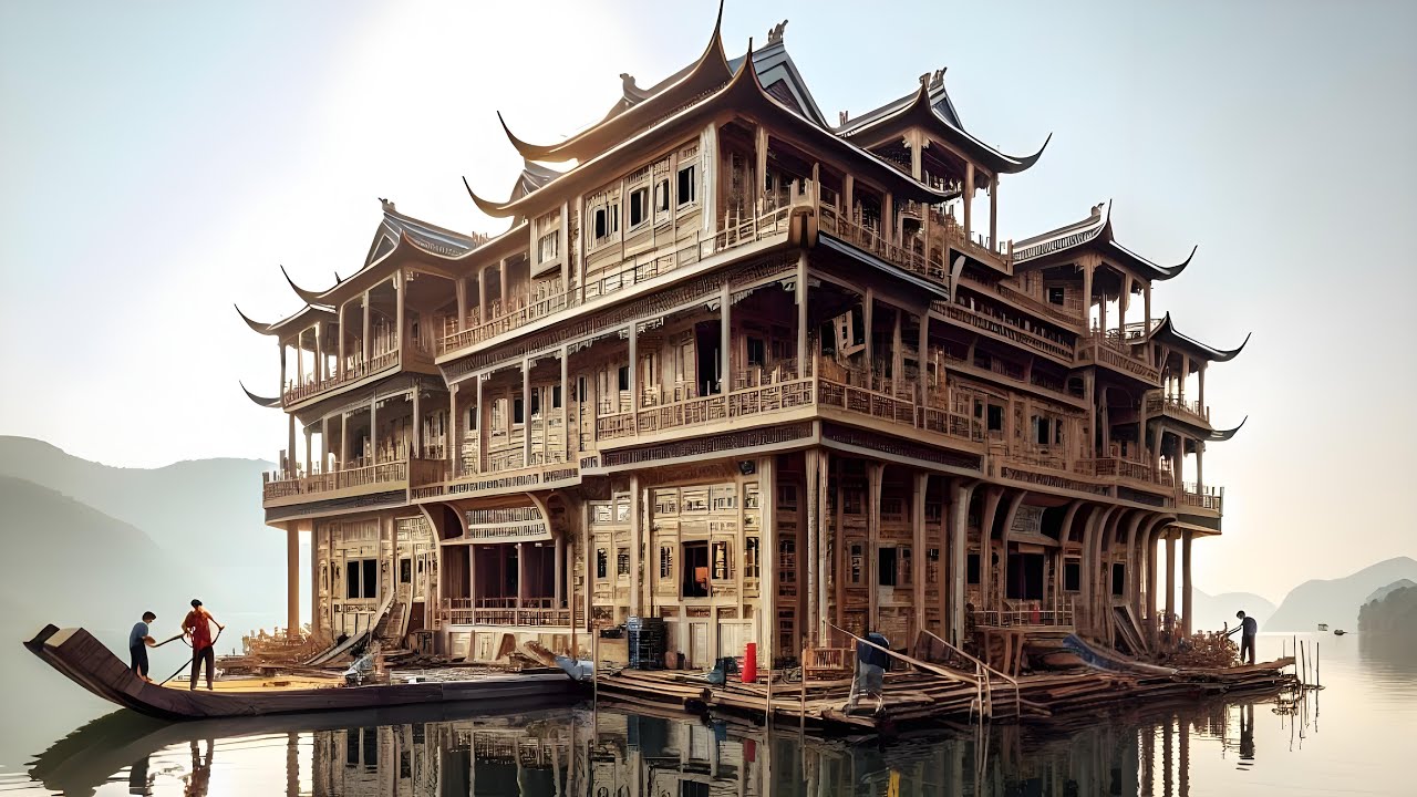 【Complete】Man Challenges 3 Months To Build A Huge Movable Boathouse, It ...
