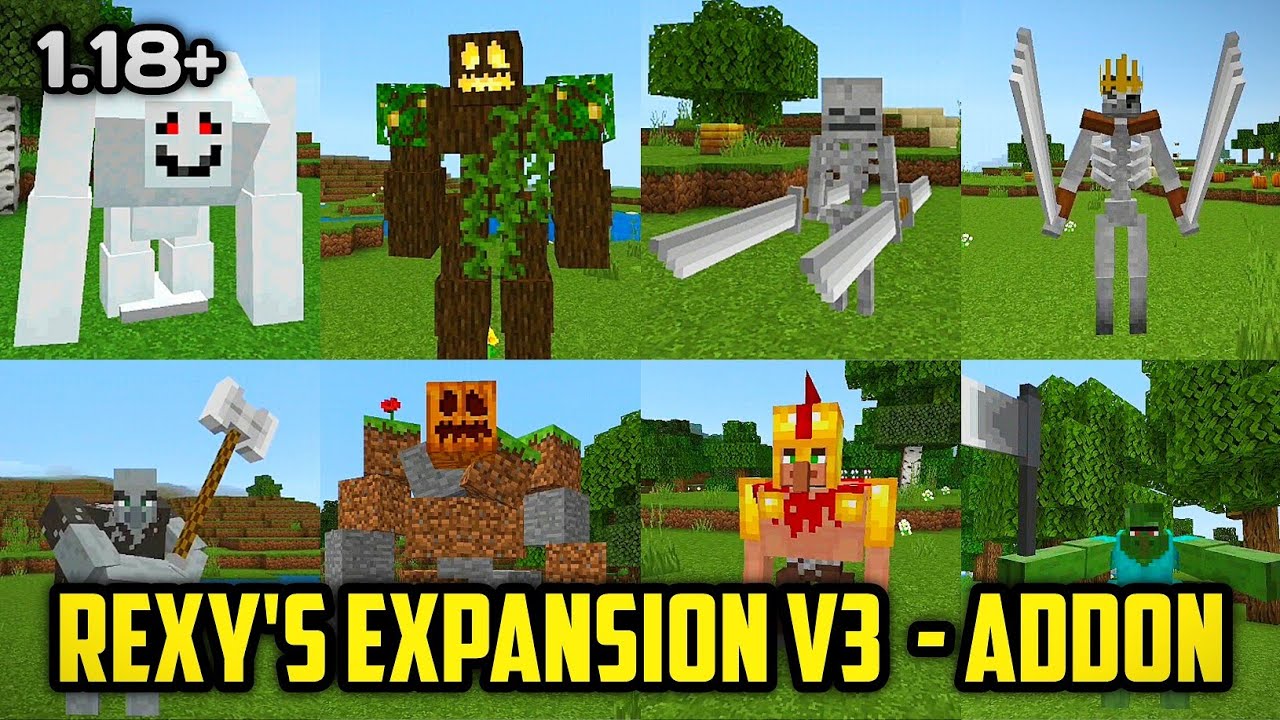 New Mobs + New Weapons | Rexy's Expansion v3 - Addon (Minecraft ...