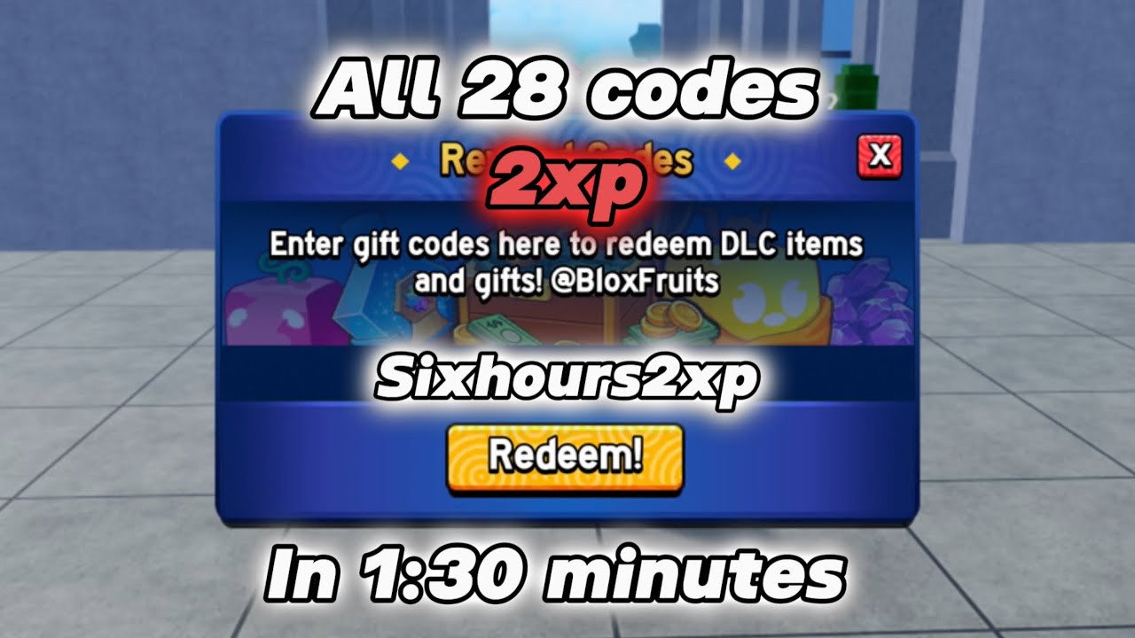 All 27 2x (Double EXP CODES) In 1:30 Minutes! (Blox Fruits) - YouTube