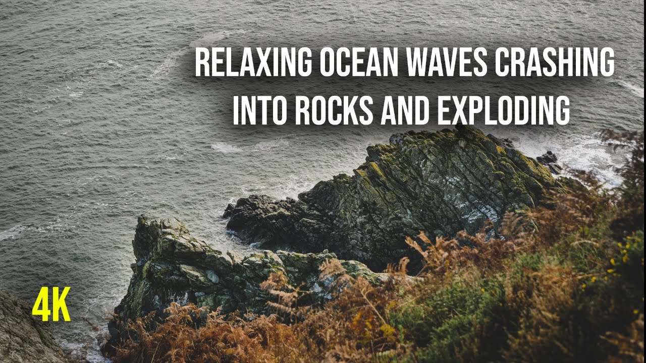 Ocean Waves Crashing Into Rocks And Exploding - 4k Video For Relaxation ...