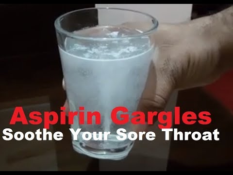 Is Gargling Aspirin Good For Sore Throat