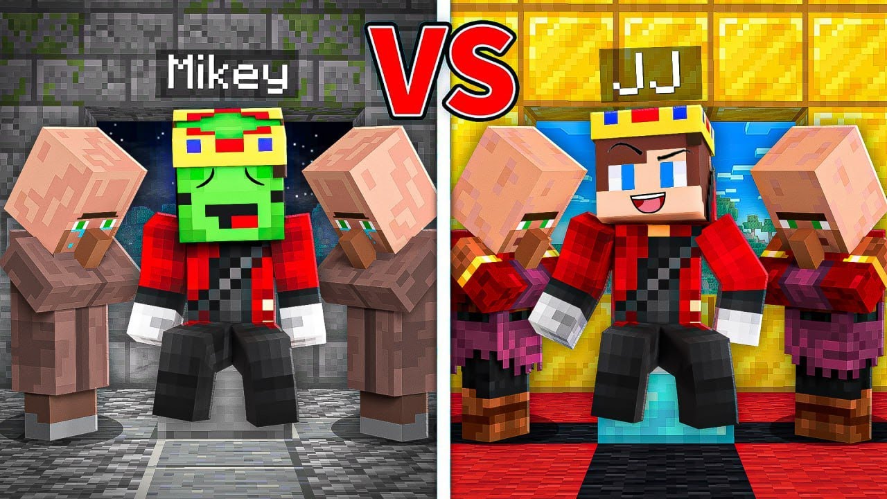 Mikey POOR vs JJ RICH King Survival Battle in Minecraft Challenge Maizen JJ and Mikey - YouTube