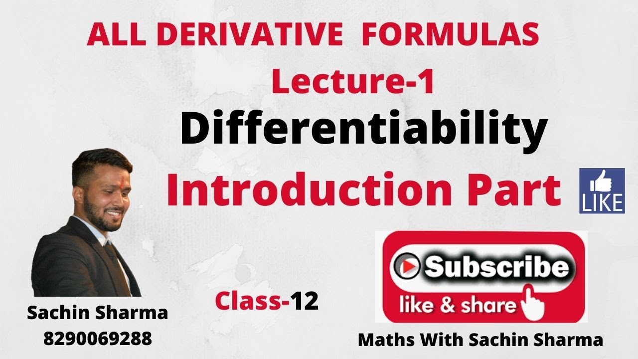 Differentiability formulas class 12 - YouTube