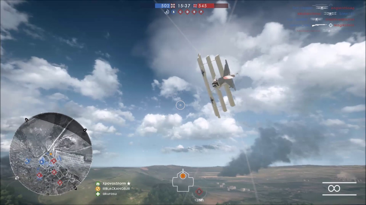 BF1) after nerfed patch. Trench Fighter plane gameplay with new skin ...