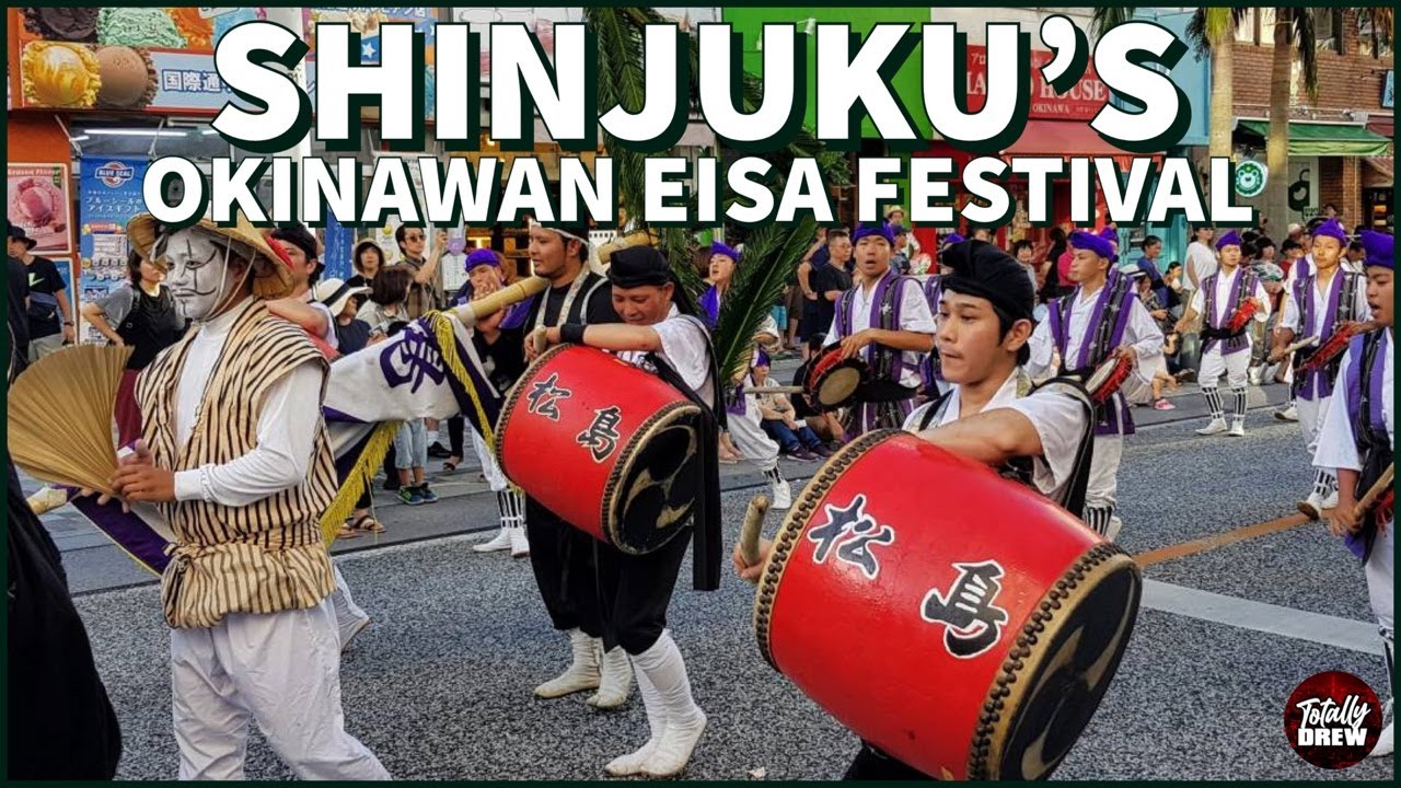 SHINJUKU'S OKINAWAN EISA FESTIVAL | Walking Travel Japan - YouTube
