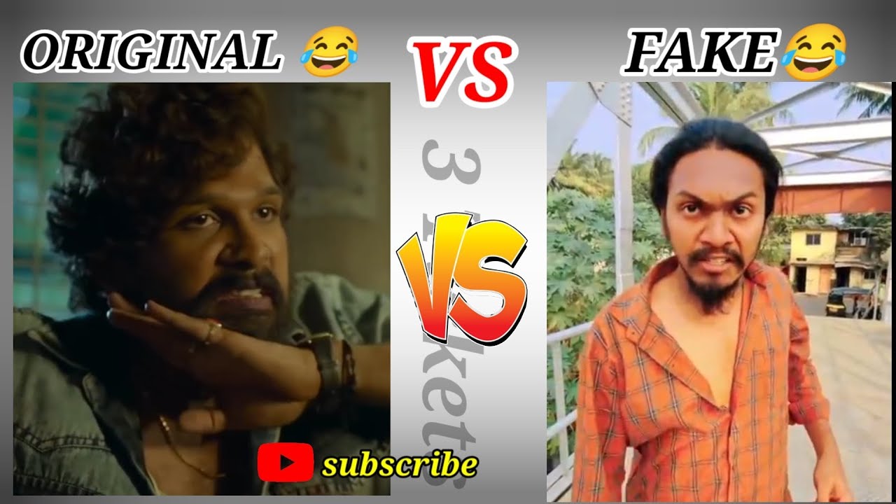 real pushpa vs fake pushpa 😂 | funny videos #funny #viral #comedy ...