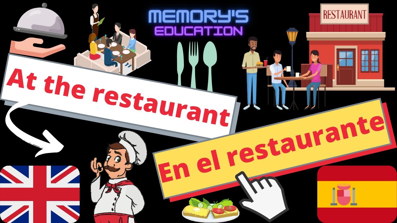 AT THE RESTAURANT in Spanish / EN EL RESTAURANTE en Inglés - YouTube