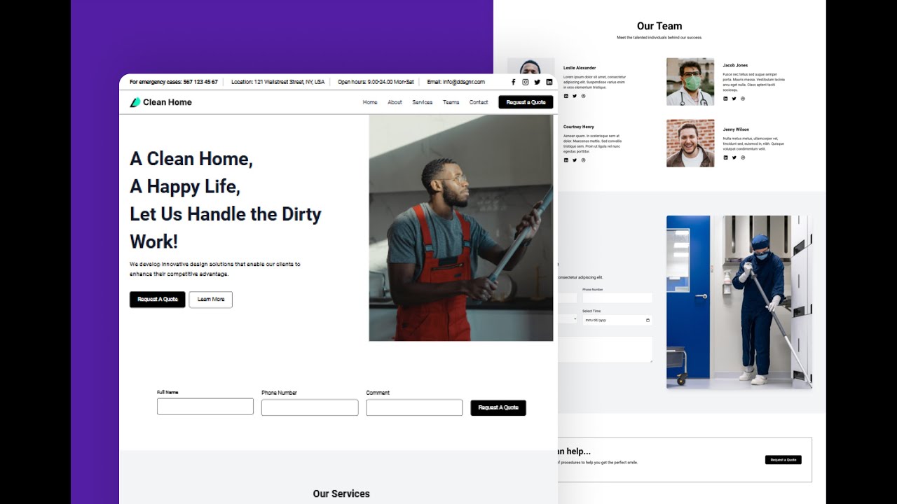 How to Build a Cleaning Service Website with HTML and Tailwind CSS ...