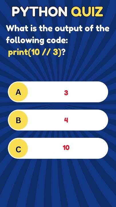 Python Quiz - MCQ -10 Python Questions and Answers ! #shorts - YouTube