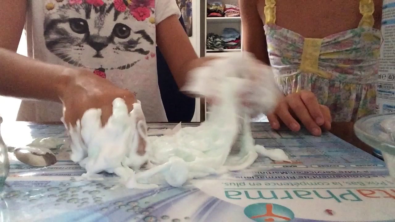 Slime avec mousse à raser et lessive - YouTube