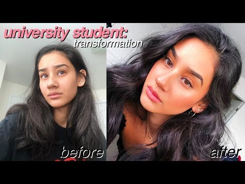 making myself mildly attractive //grwm for UNIVERSITY - YouTube