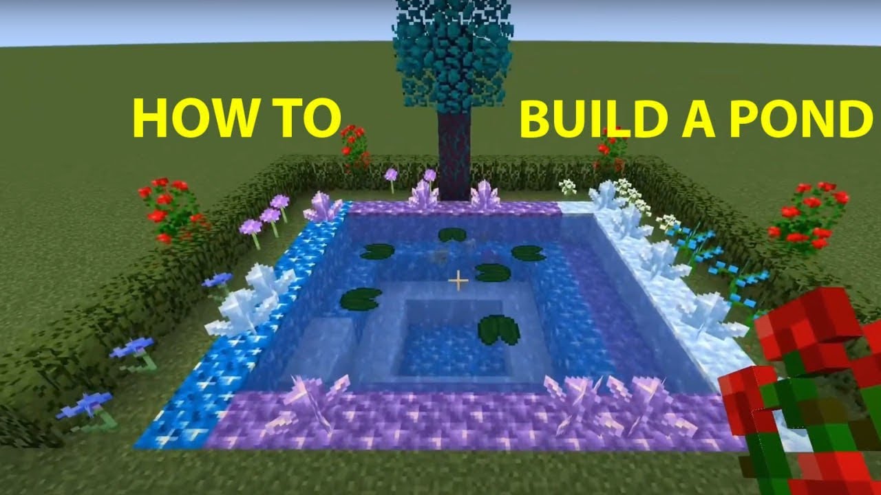 How to make a pond tutorial minecraft - YouTube