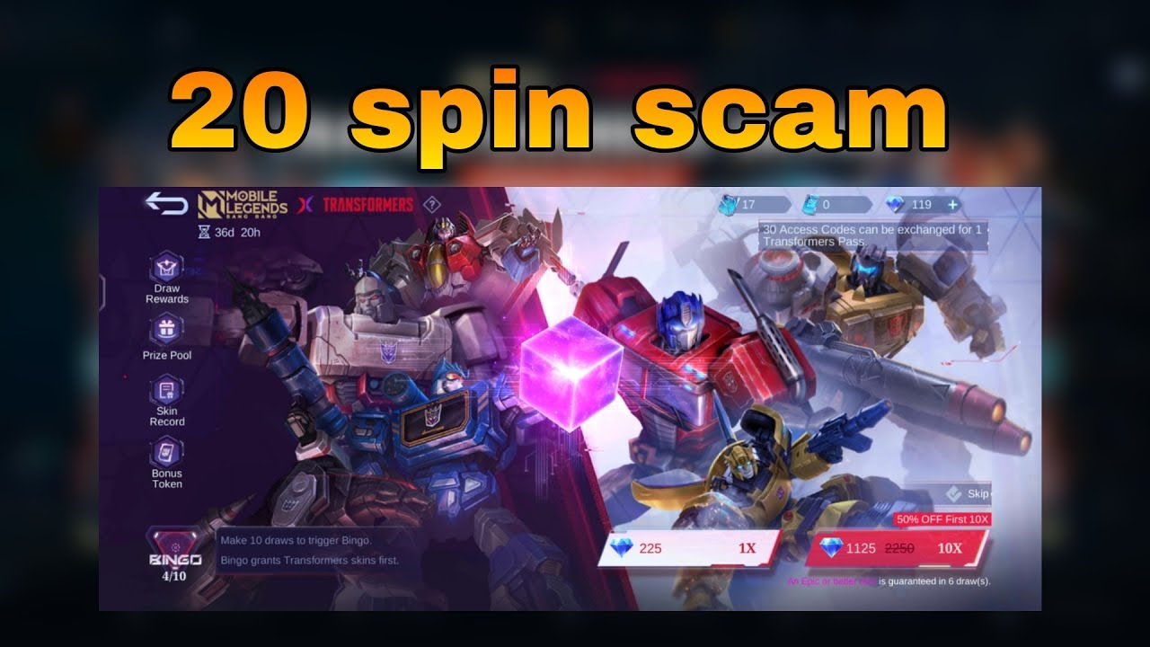 mlbb x transformer 20 spin @MobileLegends5v5MOBA - YouTube