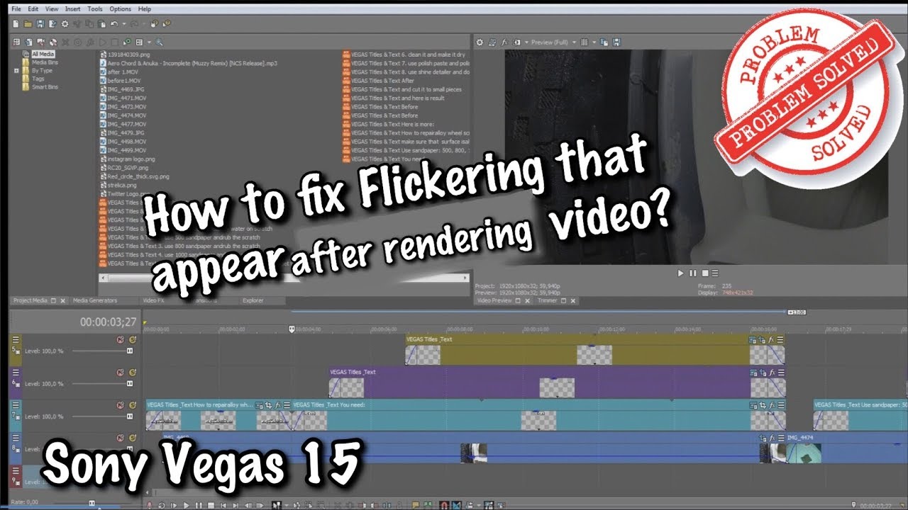 How to Fix Flickering in Sony Vegas? - YouTube