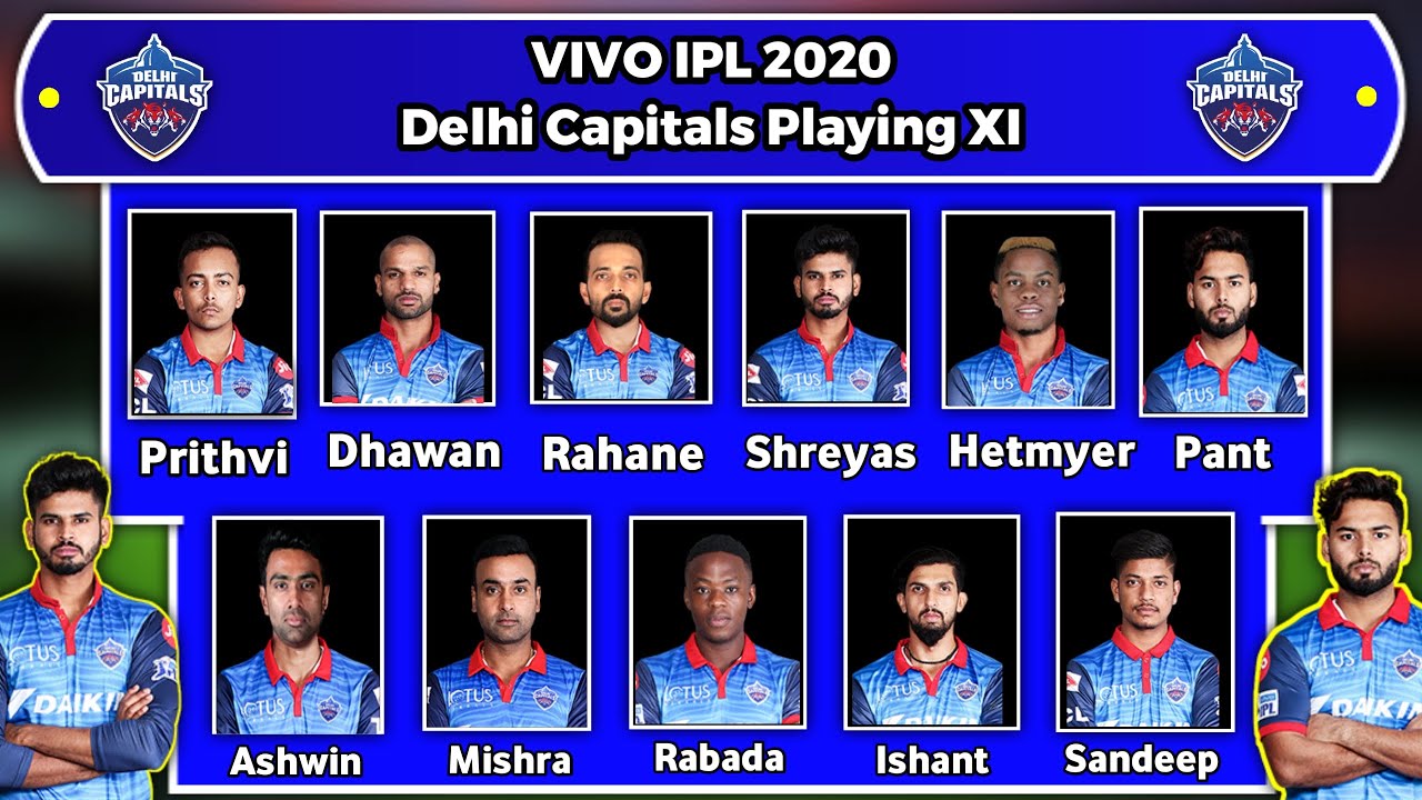 IPL 2020 - DC Team Final Playing 11 for Vivo IPL 2020 | 2020 IPL Delhi ...