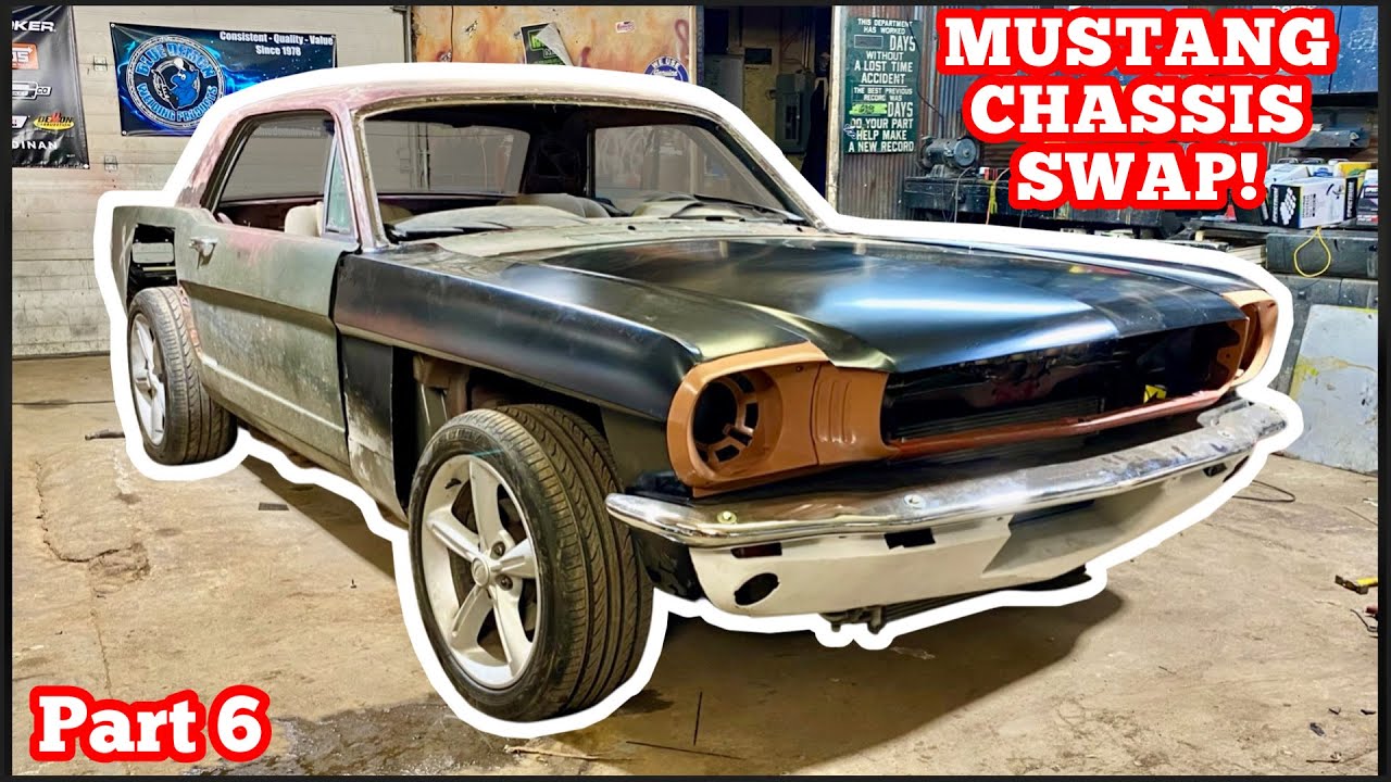 CUTTING UP A PERFECT NEW CAR! 1965 MUSTANG CHASSIS SWAP! Part 6! KUSTOM ...