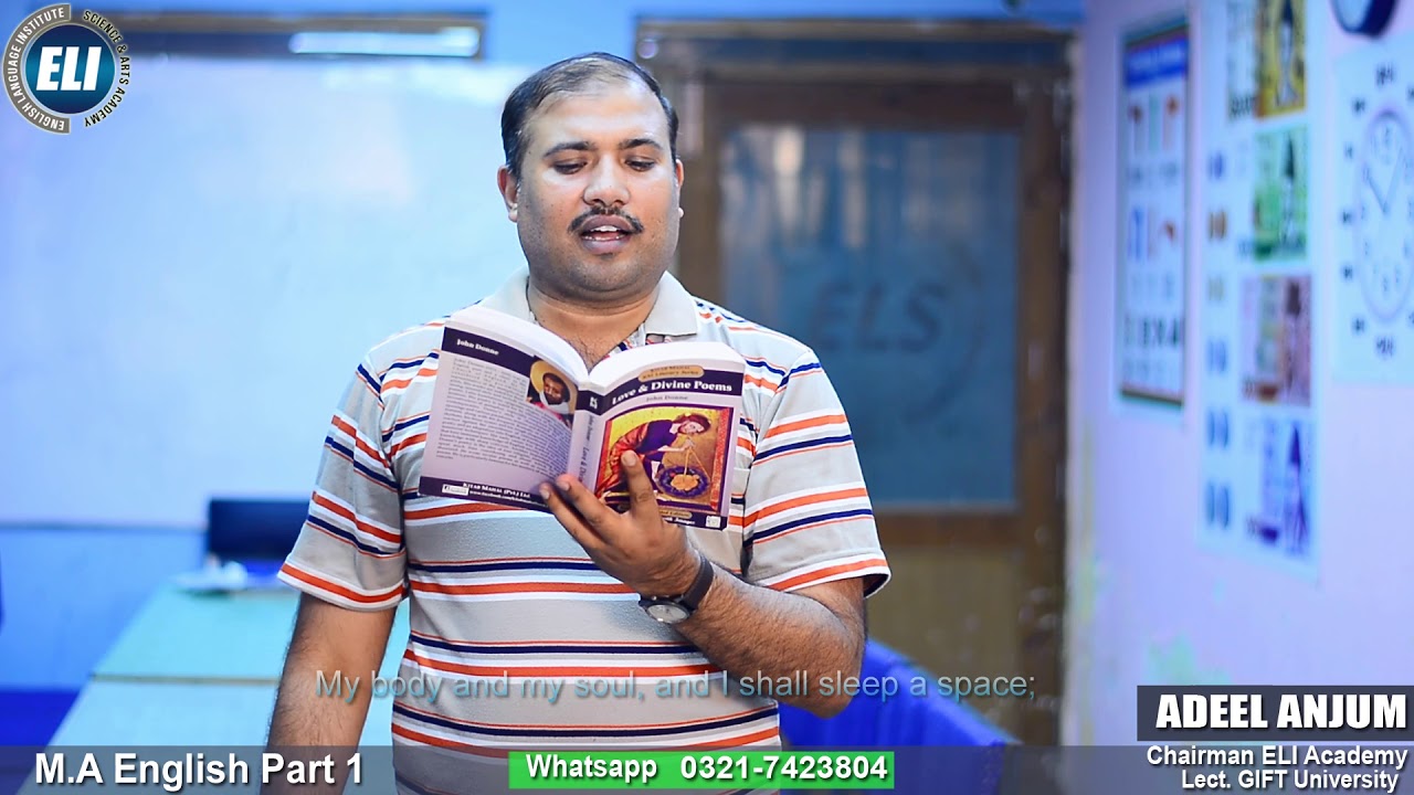 Holy Sonnet, This is My Playes Last Scene' Lect.11 in Urdu, Line by ...