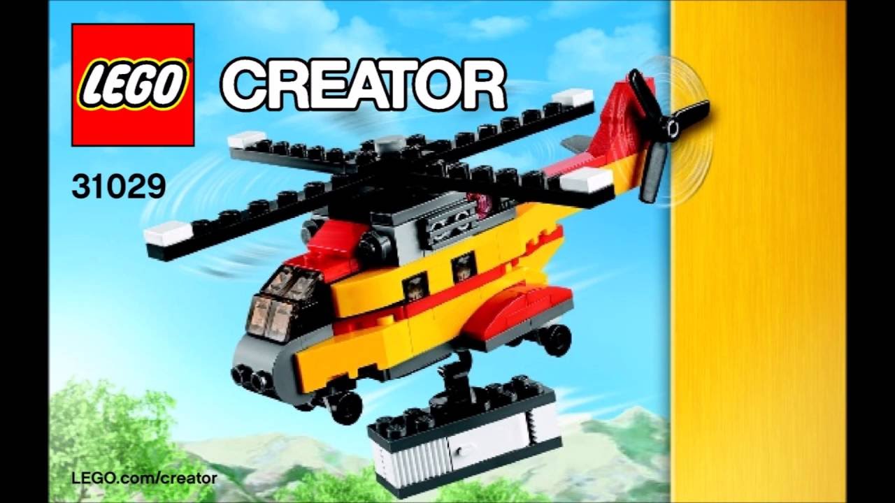 LEGO Creator Cargo Heliplane Heli Helicopter 3 in 1 31029 Instructions ...