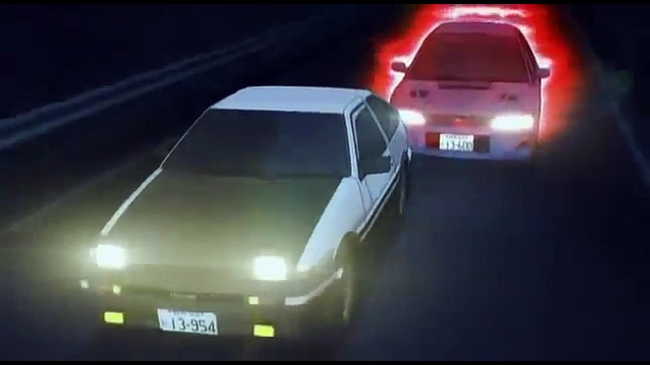 Initial d Takumi Vs Bunta - YouTube