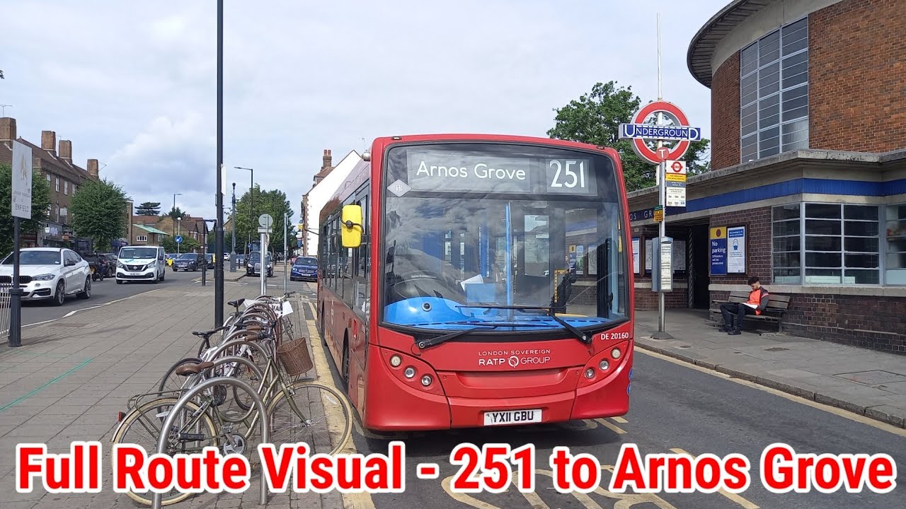 Full Route Visual London Bus Route 251 Edgware To Arnos Grove Full Route Visual London Bus Route 251 Edgware To Arnos Grove
