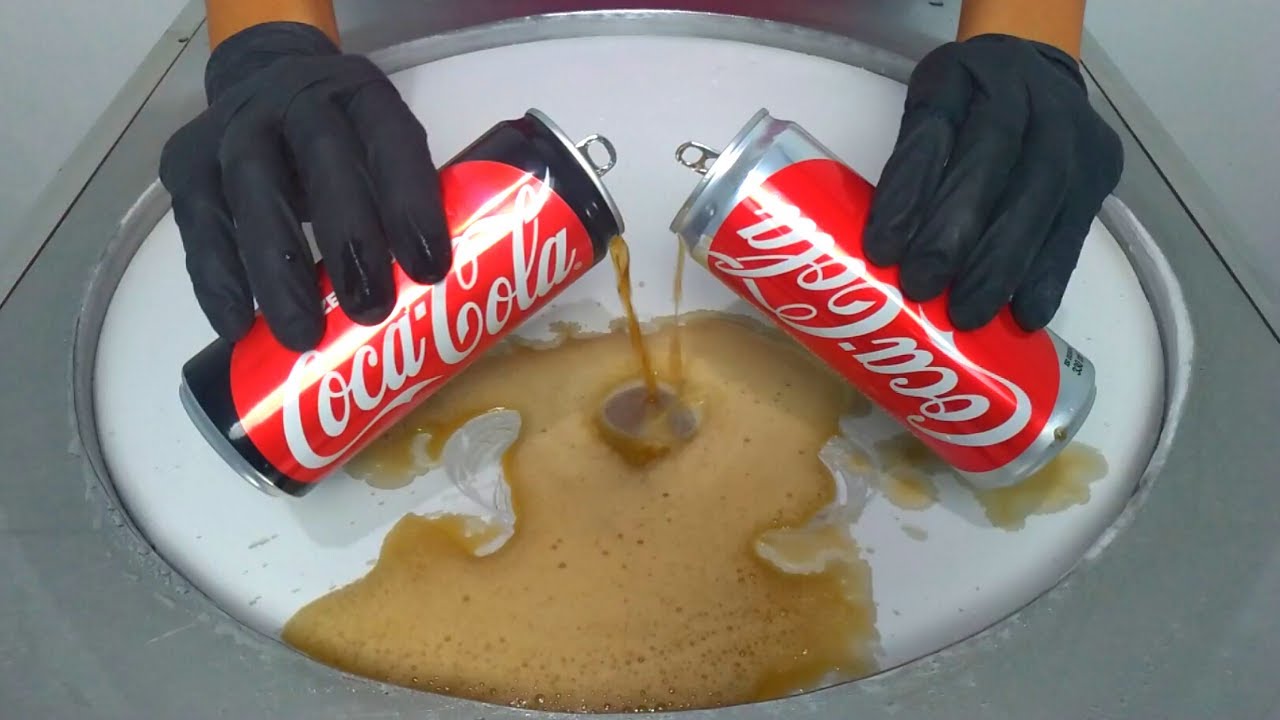 Asmr Ice Cream Rolls Coca Cola | Ice Cream Rolls Street Food - YouTube