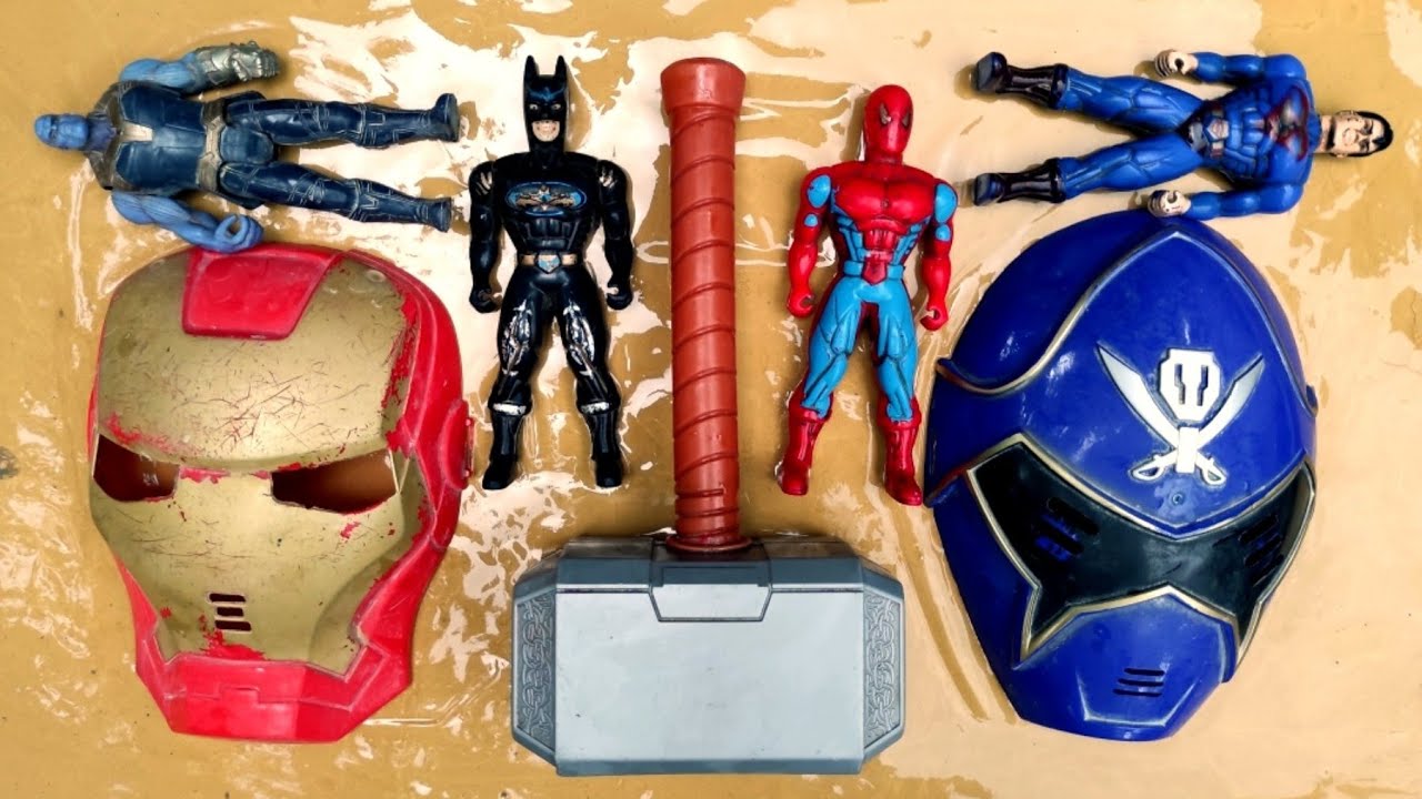 New avengers power rangers and superman, spiderman and thor, batman and ...