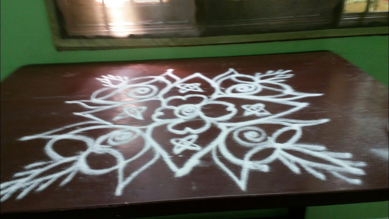 Easy and simple kolam for beginners - Simple steps - YouTube