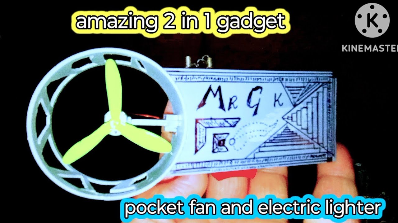 How to make an amazing gadget fan and fire lighter 2 in 1 - YouTube