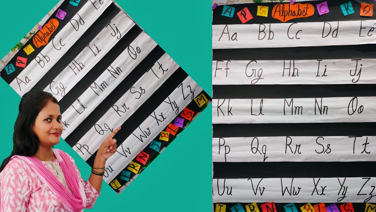 Alphabet ABCD Chart Classroom Decoration Ideas /TLM for class 1 and 2 ...