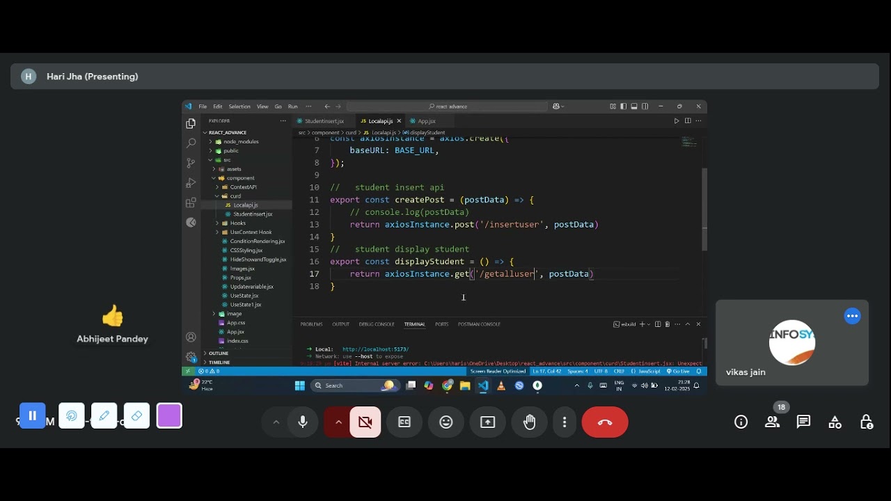 curd react with api node js part 2 - YouTube