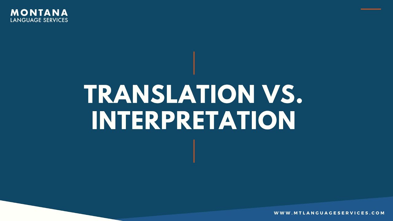 Translation vs. Interpretation - YouTube